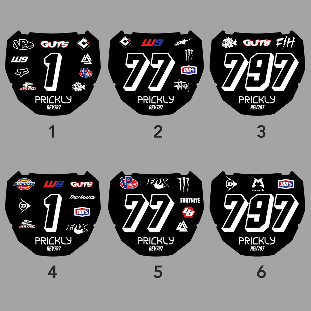 Dirt Bike Front Number Plate Graphics Decal for MOTOCUTZ – REV797