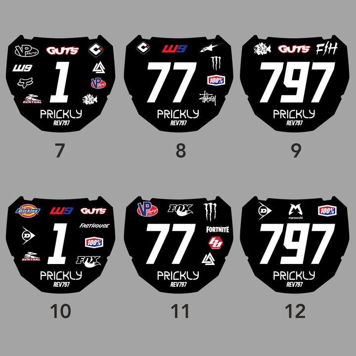 Dirt Bike Front Number Plate Graphics Decal for MOTOCUTZ – REV797