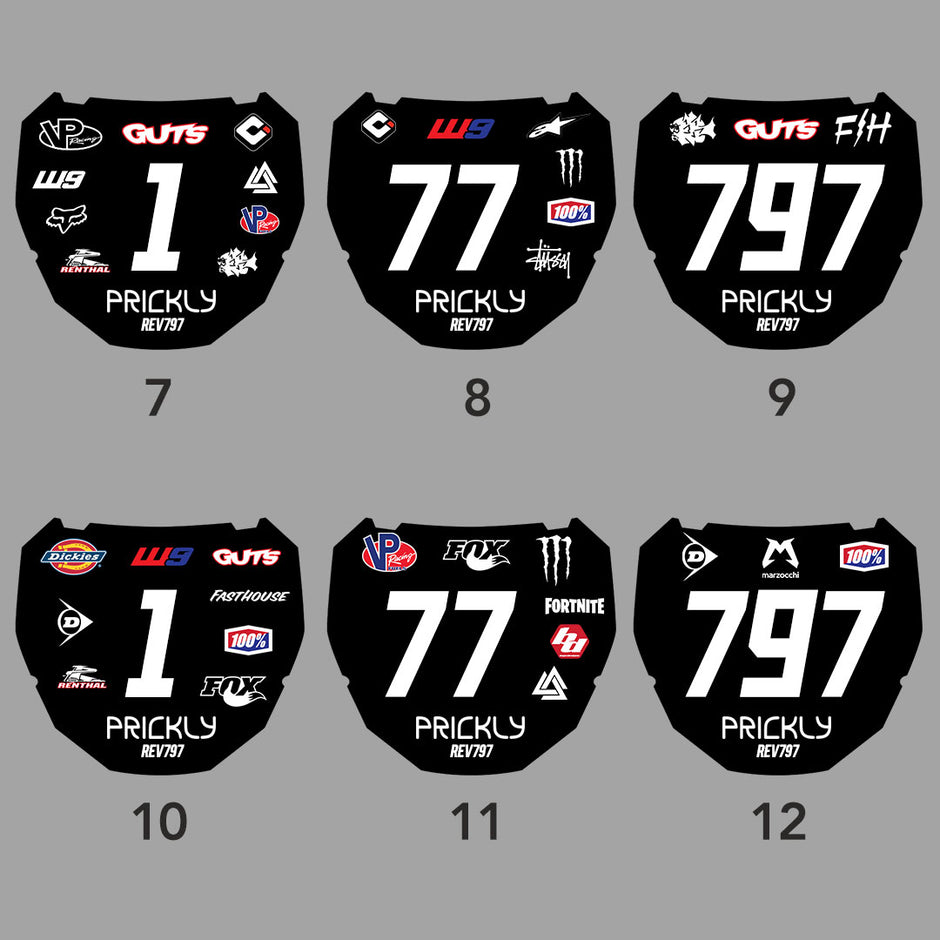 Dirt Bike Front Number Plate Graphics Decal for MOTOCUTZ – REV797