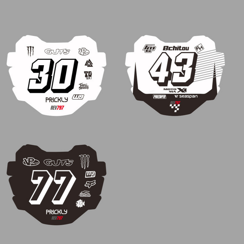 Custom ODI/Factory/Stock Front Number Plate Sticker – REV797