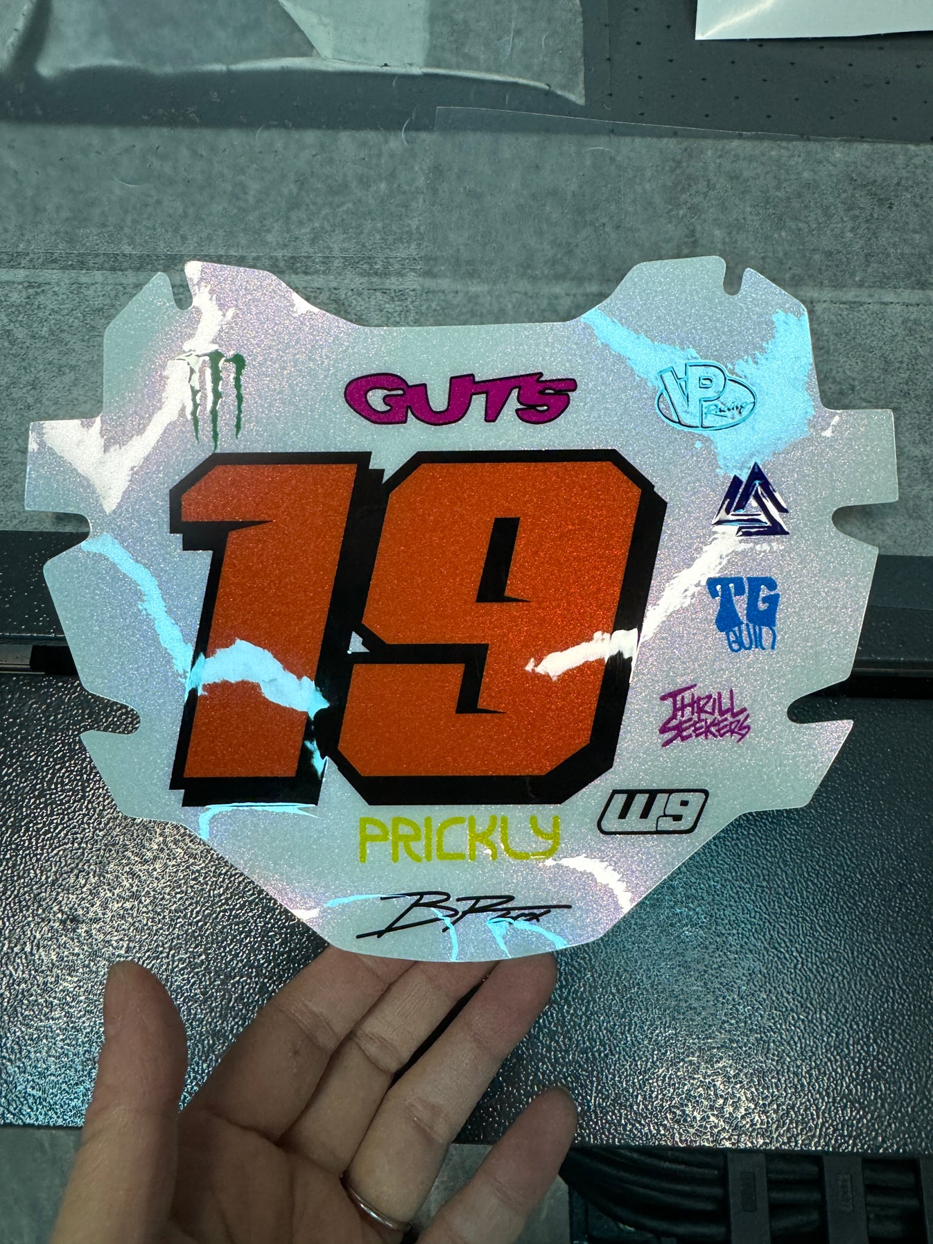 ODI Dirt Bike Front Number Plate Decal (Free logo & number changes ...