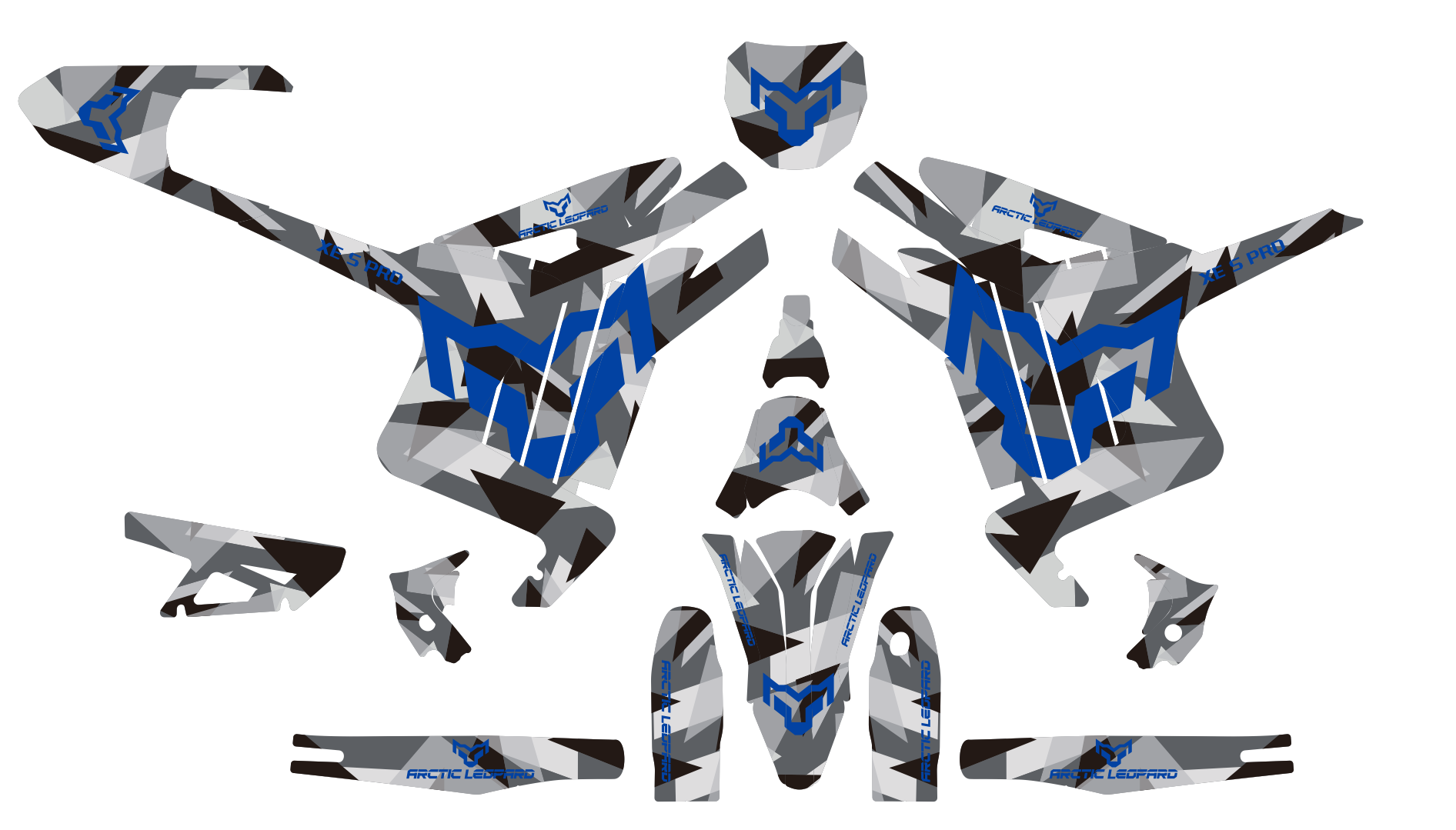 Arctic Leopard XE Pro S/R/XF/Enduro/ & Vetra Blazer Graphics Wraps – REV797