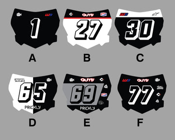 Dirt Bike Appearance Mods Front Number Plate Graphics Decal for Emoto ...
