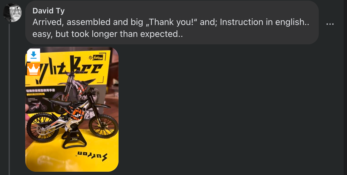 2025 Surron DIY Mini Scale Model – REV797