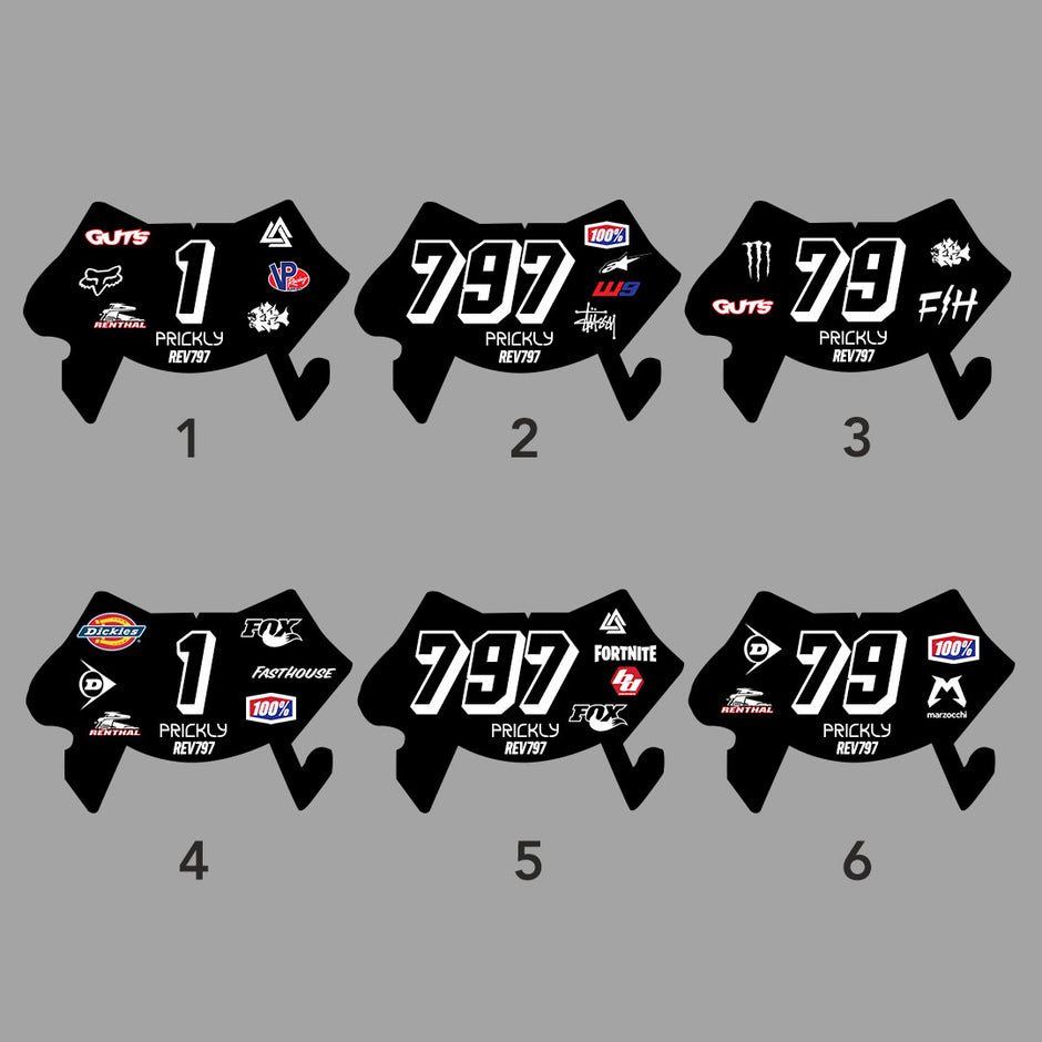 Dirt Bike Appearance Mods Front Number Plate Graphics Decal for Emoto ...